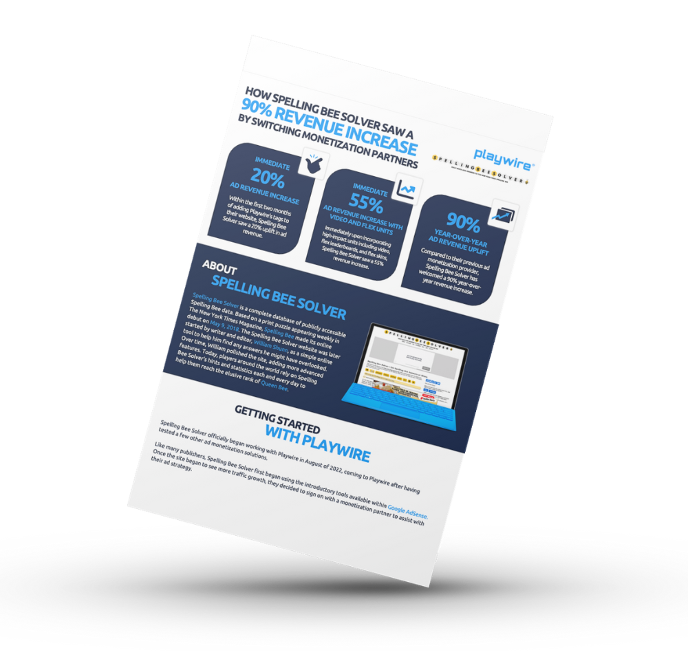 Spelling Bee Solver | Increasing Ad Revenue with Playwire